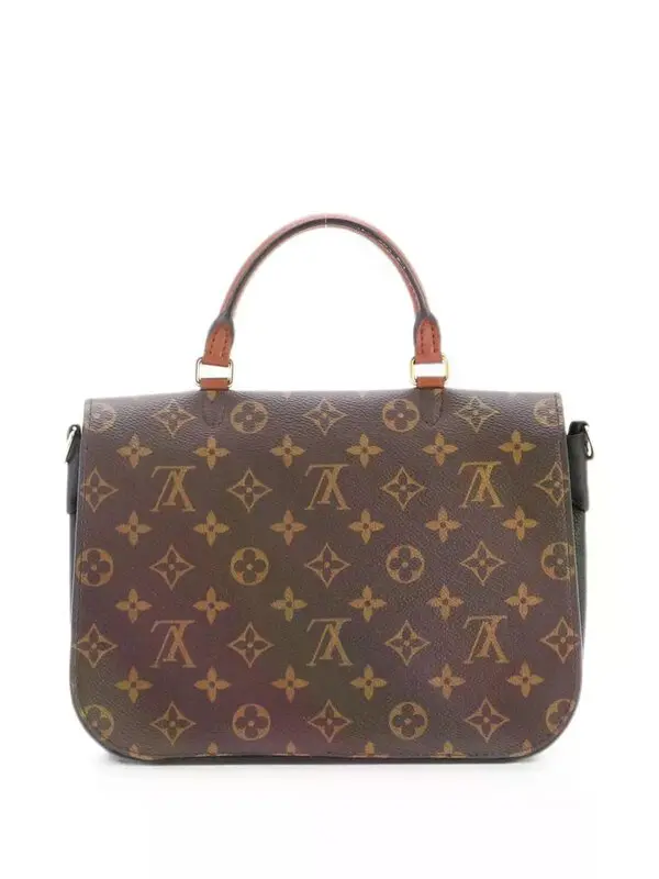 LOUIS VUITTON Monogram Canvas Leather Satchel - Black