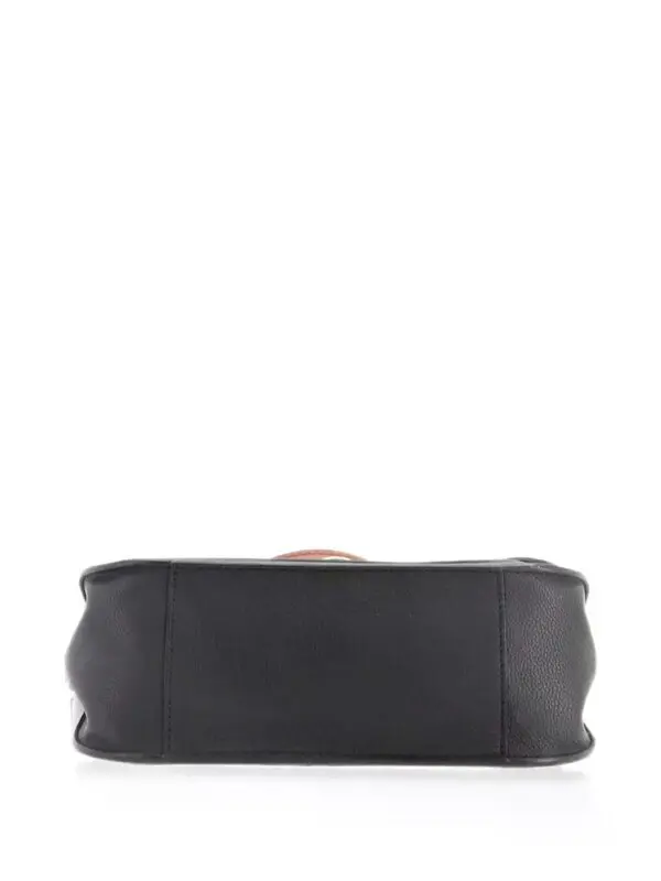 LOUIS VUITTON Monogram Canvas Leather Satchel - Black