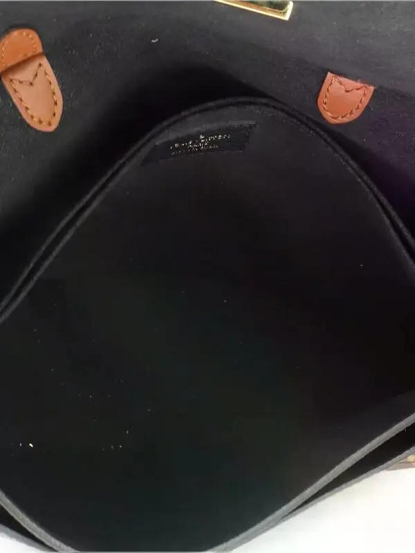 LOUIS VUITTON Monogram Canvas Leather Satchel - Black