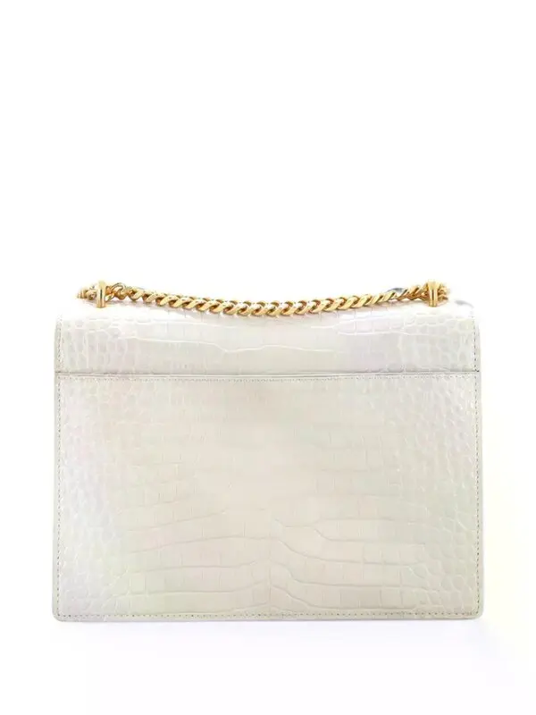 Saint Laurent Sunset Crocodile Embossed Leather Medium Crossbody Bag