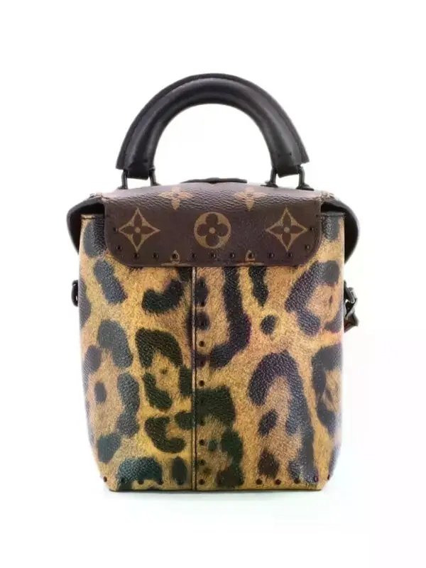 LOUIS VUITTON Monogram And Wild Animal Print Canvas Camera Box Handbag