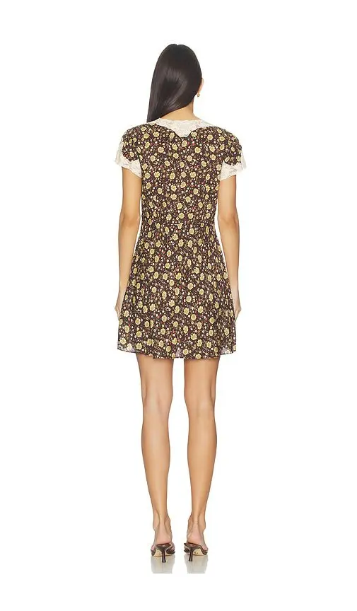 Rixo Lacie Dress With Lace Trim