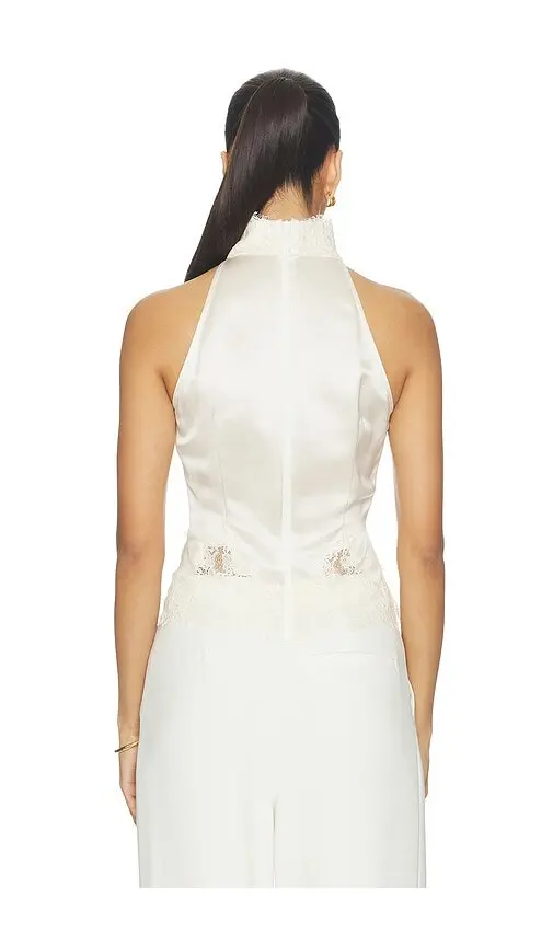 SAU LEE Elva Satin Top In . Also