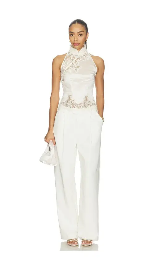 SAU LEE Elva Satin Top In . Also