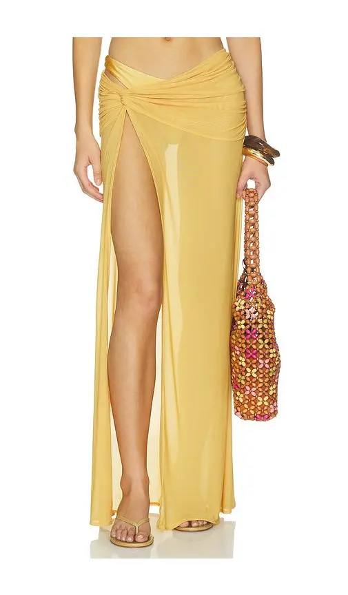 CAMILA COELHO Solano Maxi Skirt - Yellow