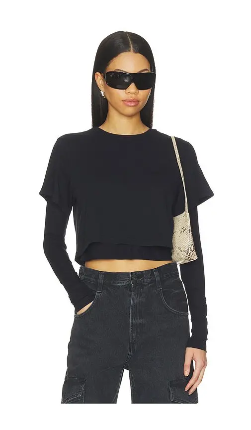 AGOLDE Romily Tee In . Also - Navy