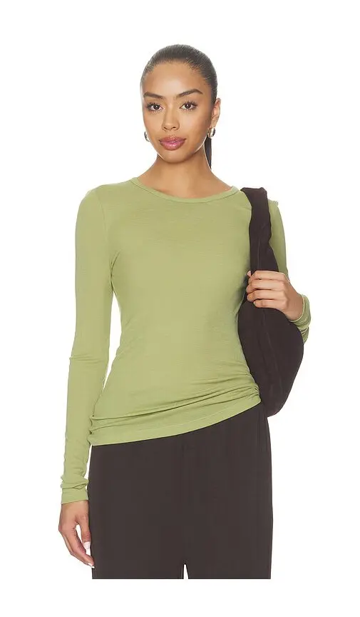 SAMSOE SAMSOE Sadou Long Sleeve T Shirt In . Also - Green