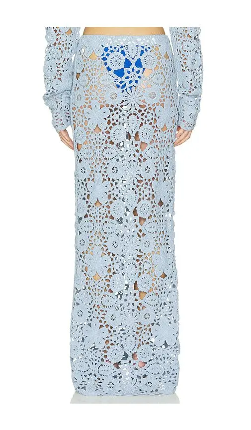SNDYS. Tala Crochet Maxi Skirt