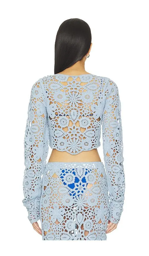 SNDYS. Tala Crochet Top In . Also