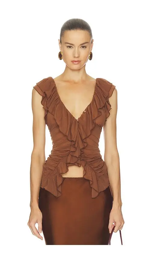 Free People Blythe Vest Top In . Also - Rust