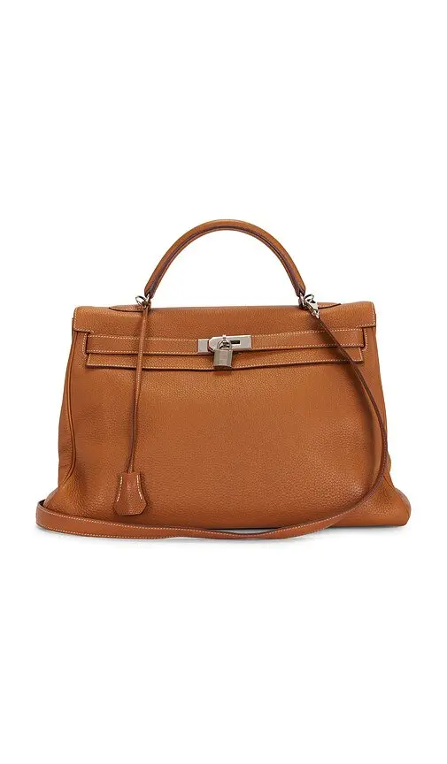FWRD RENEW Hermes Togo Kelly 40 Handbag - Brown