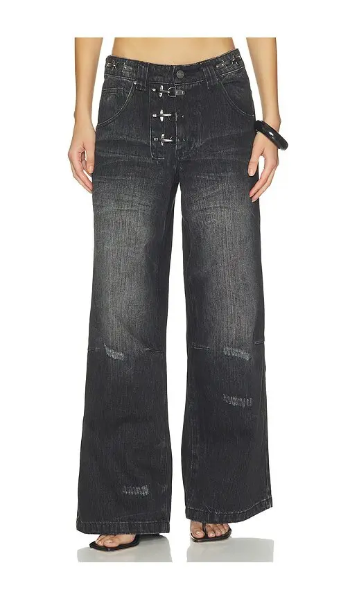 JADED LONDON Fireman Clip Colossus Jeans - Black