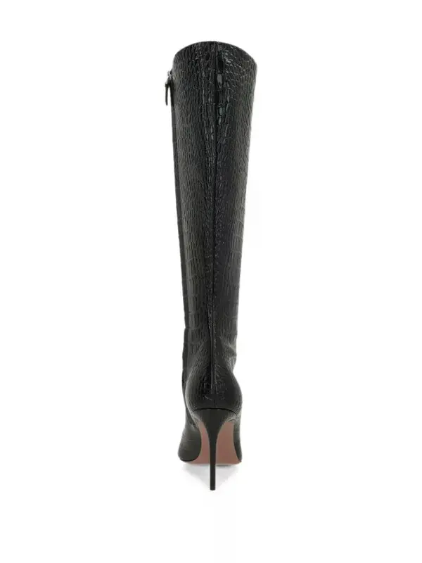 Paris Texas Vera Crocodile-effect Leather Boots