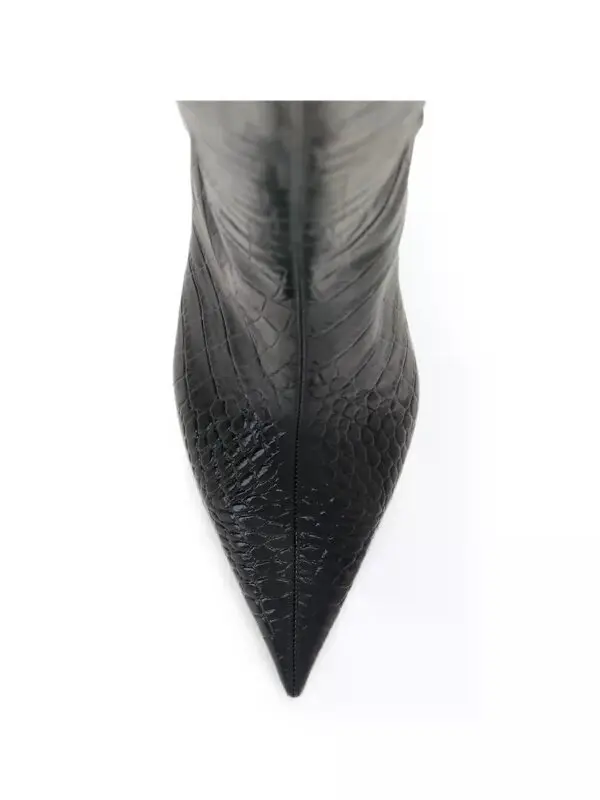 Paris Texas Vera Crocodile-effect Leather Boots