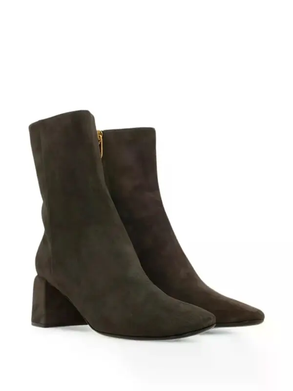 SERGIO ROSSI Suede Block-heel Ankle Boots - Brown