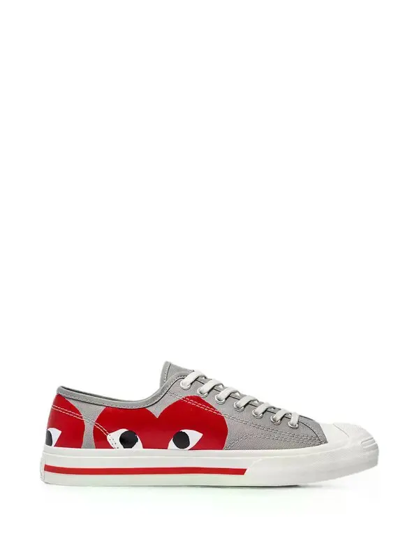 CONVERSE X COMME DES GARONS PLAY Low-top Red Heart Jack Purcell Sneakers - Grey