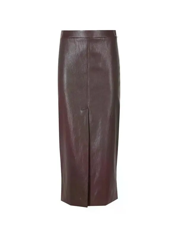Herno Midi Skirt With Front Slit - Red