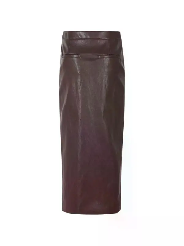 Herno Midi Skirt With Front Slit - Red