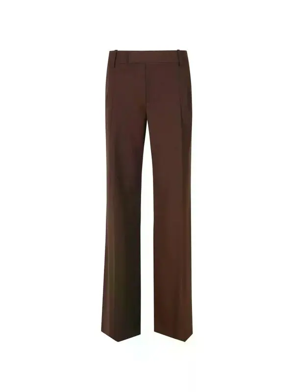 Federica Tosi Pressed Crease Straight-leg Trousers - Brown