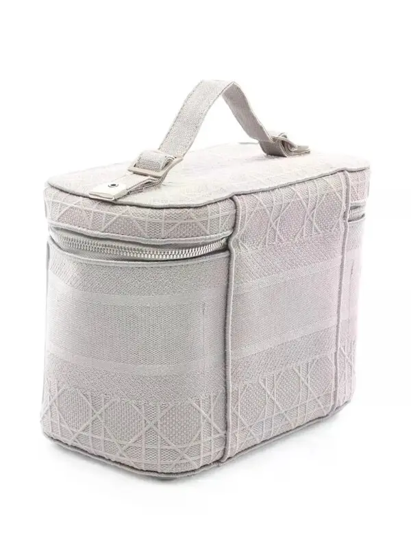 Dior 2000s Cannage Diortravel Make Up Bag - Grey