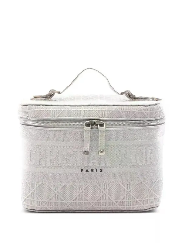 Dior 2000s Cannage Diortravel Make Up Bag - Grey