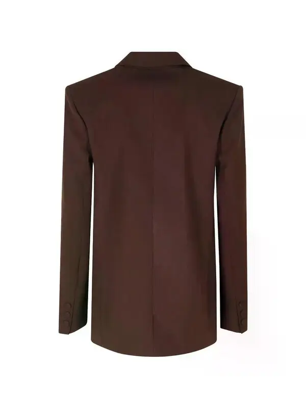 Federica Tosi Double-breasted Peaked-lapel Blazer - Brown