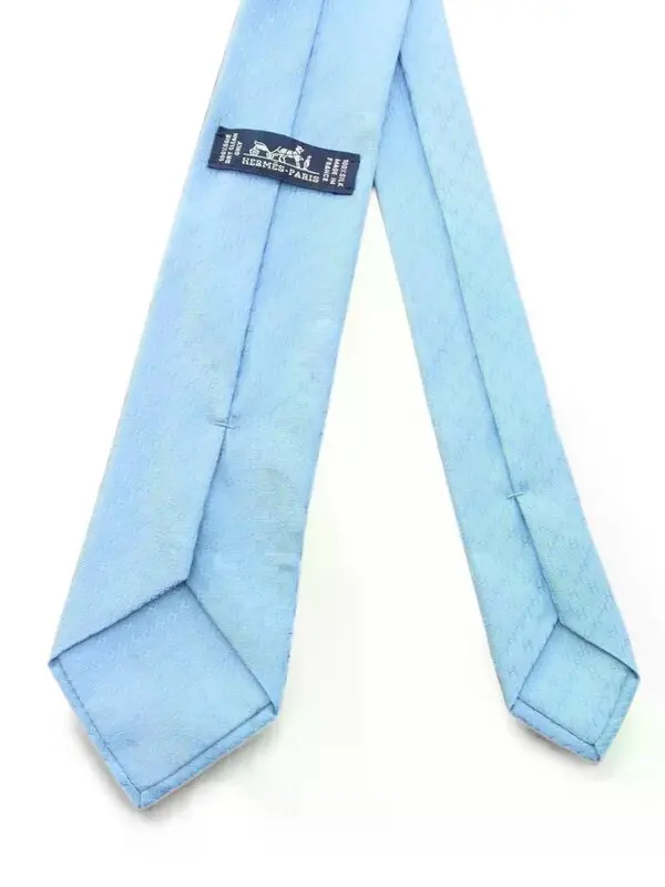 Hermès Silk Jacquard H Pattern Neck Tie