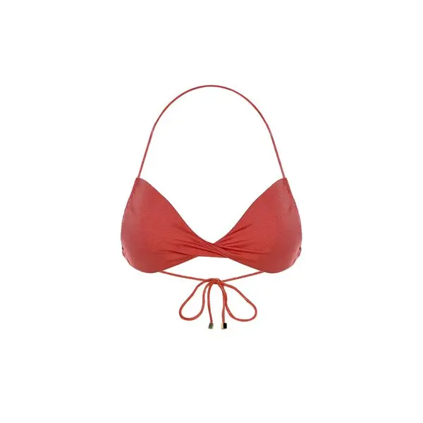 CHERINA BEACHWEAR LLC Amy Bikini Top In Charleston Coral - Red