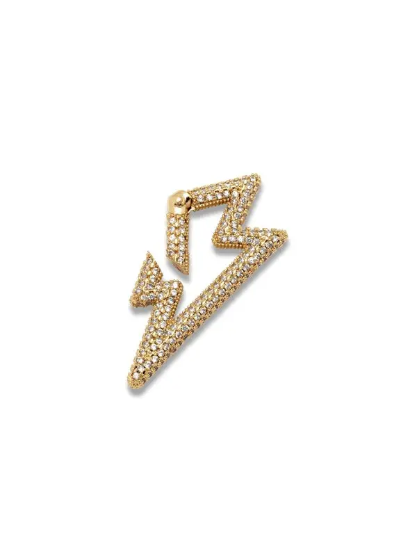 JAREDJAMIN Lightning Bolt Pavé Clicker Clasp - Gold