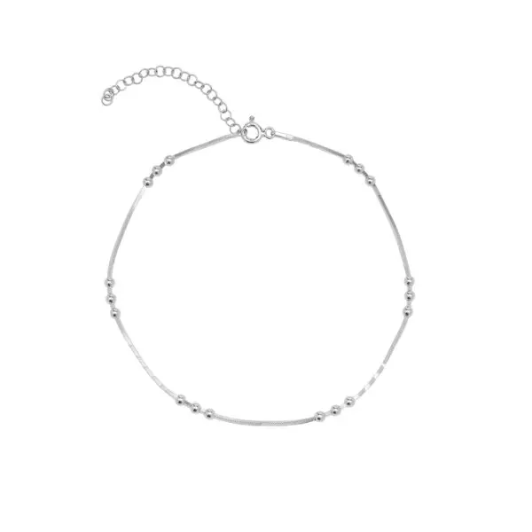 SPERO LONDON Sterling Tree Bead Chain Anklet