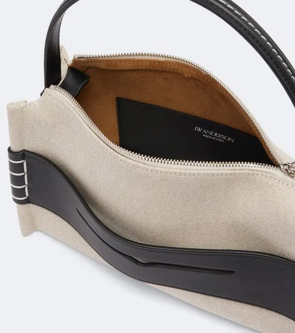 JW Anderson Loafer Medium Canvas And Leather Shoulder Bag