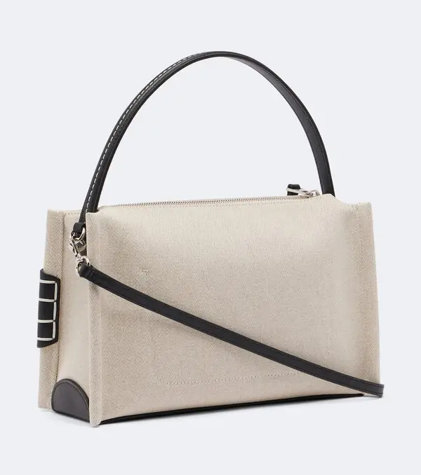 JW Anderson Loafer Medium Canvas And Leather Shoulder Bag