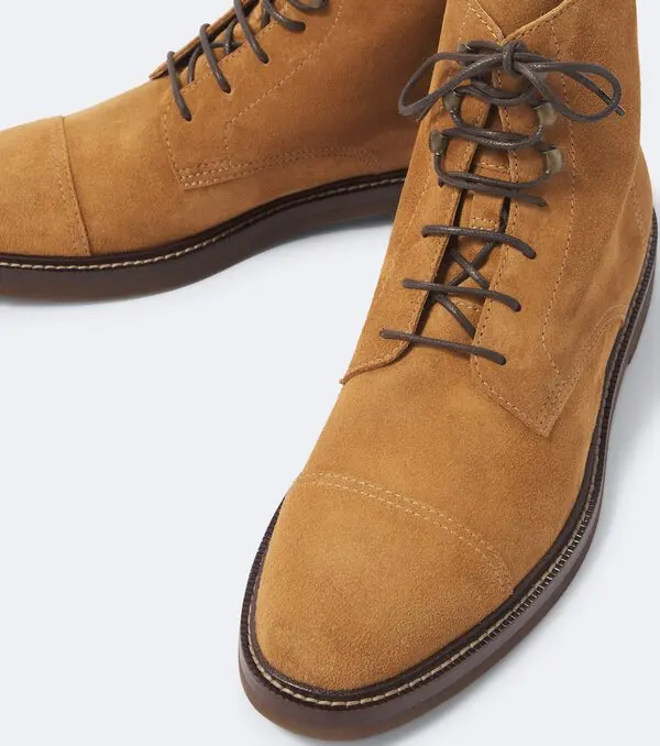 Brunello Cucinelli Suede Lace-up Boots