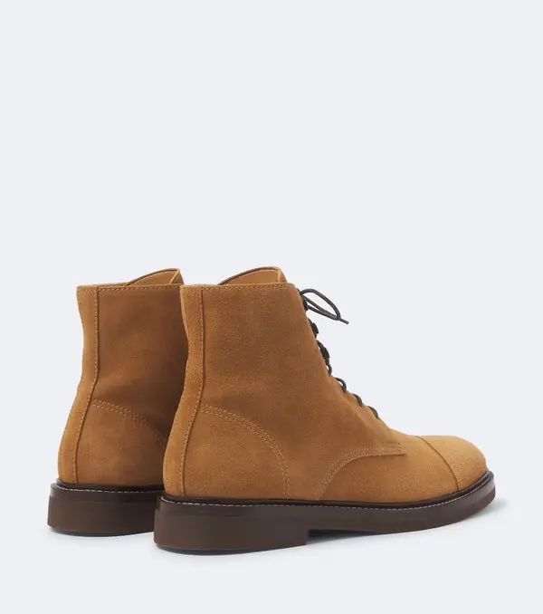 Brunello Cucinelli Suede Lace-up Boots