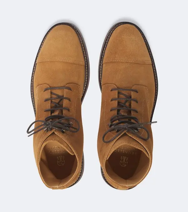 Brunello Cucinelli Suede Lace-up Boots