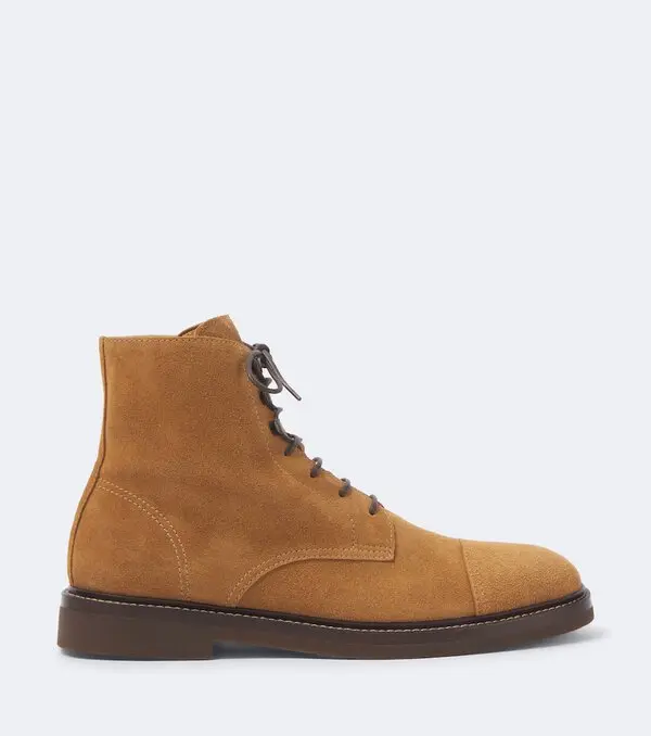 Brunello Cucinelli Suede Lace-up Boots