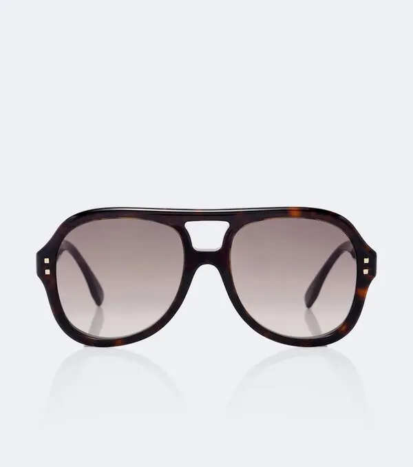 Fendi Five Sisters Aviator Sunglasses - Brown