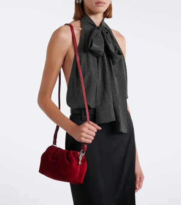 CHRISTIAN LOUBOUTIN Eva Mini Suede Crossbody Bag