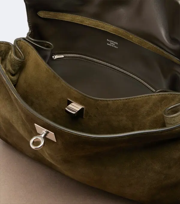 Balenciaga Rodeo Medium Suede Shoulder Bag