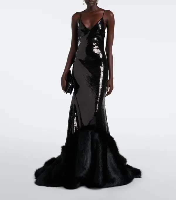 David Koma Sequined Gown