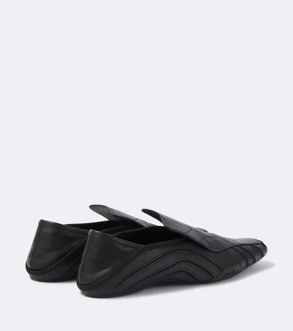 Gucci Mesh-trimmed Leather Loafers