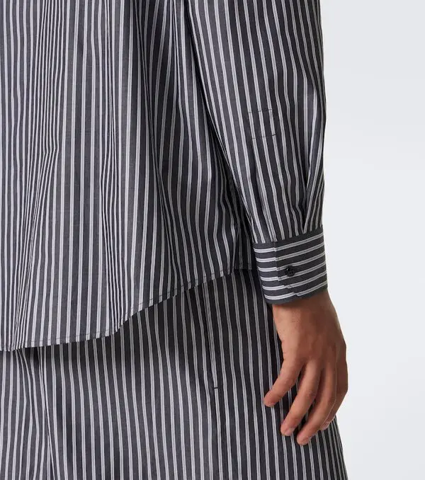 Saint Laurent Striped Cotton Poplin Shirt