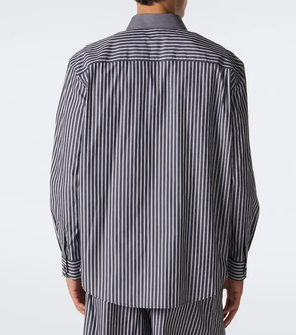 Saint Laurent Striped Cotton Poplin Shirt