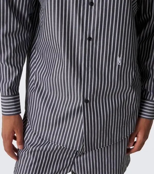 Saint Laurent Striped Cotton Poplin Shirt