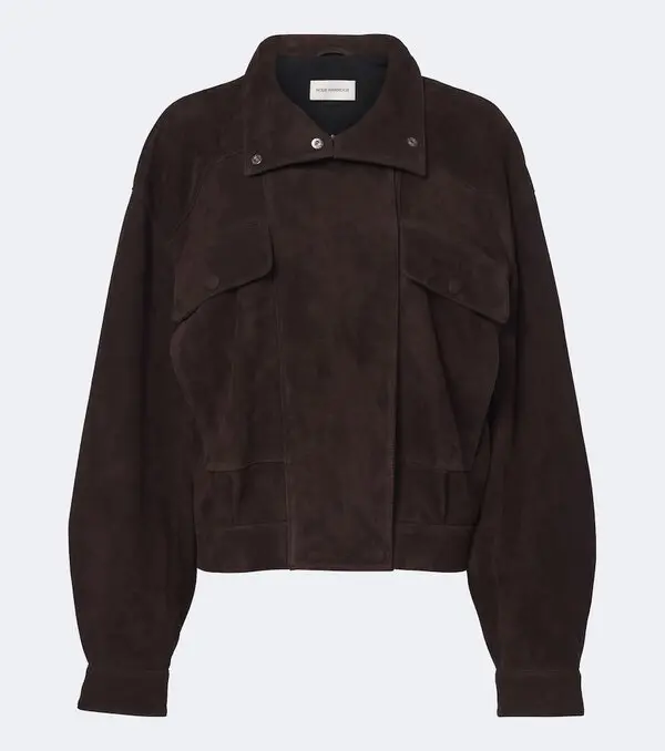 Nour Hammour Suede Blouson Jacket
