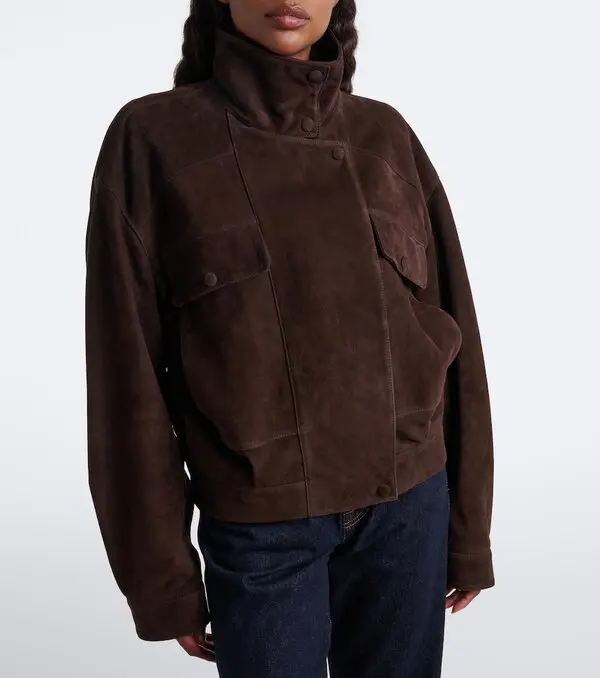 Nour Hammour Suede Blouson Jacket