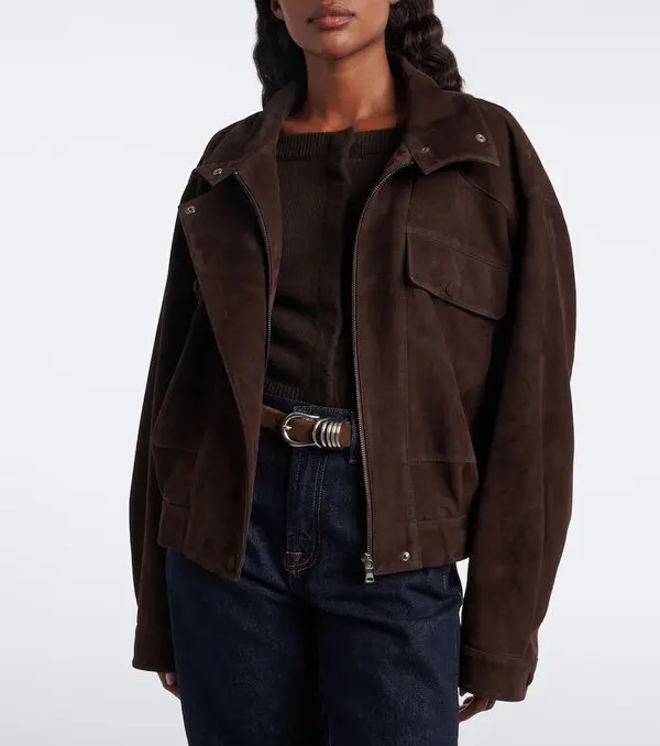 Nour Hammour Suede Blouson Jacket