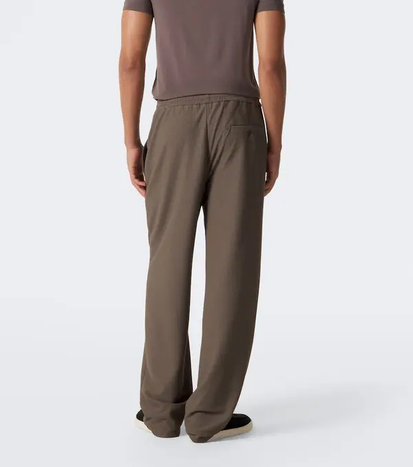 Giorgio Armani Waffle-knit Straight Leg Trousers