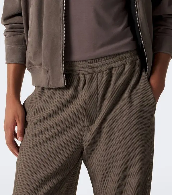 Giorgio Armani Waffle-knit Straight Leg Trousers