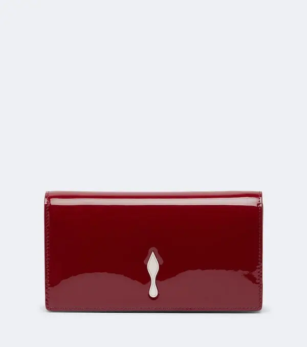 CHRISTIAN LOUBOUTIN Bettina Small Patent Leather Clutch - Red